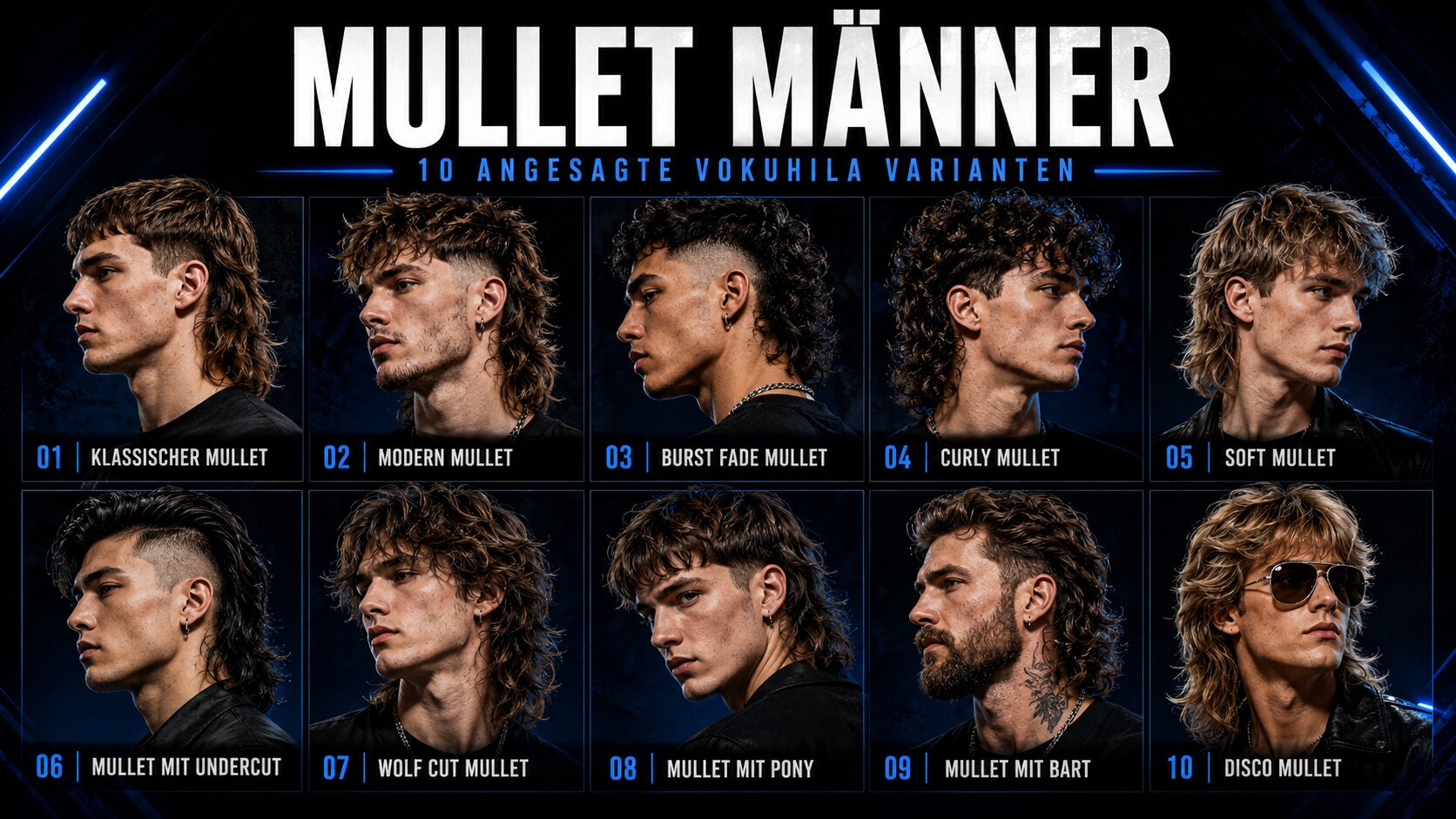 Mullet Männer: 10 angesagte Vokuhila Varianten + Styling-Guide